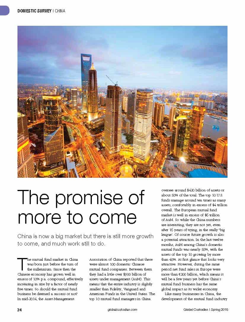 China: Open for business - Global Custodian